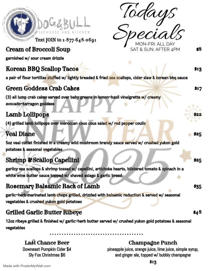 Specials – Dog and Bull Brew and Music House – Croydon PA